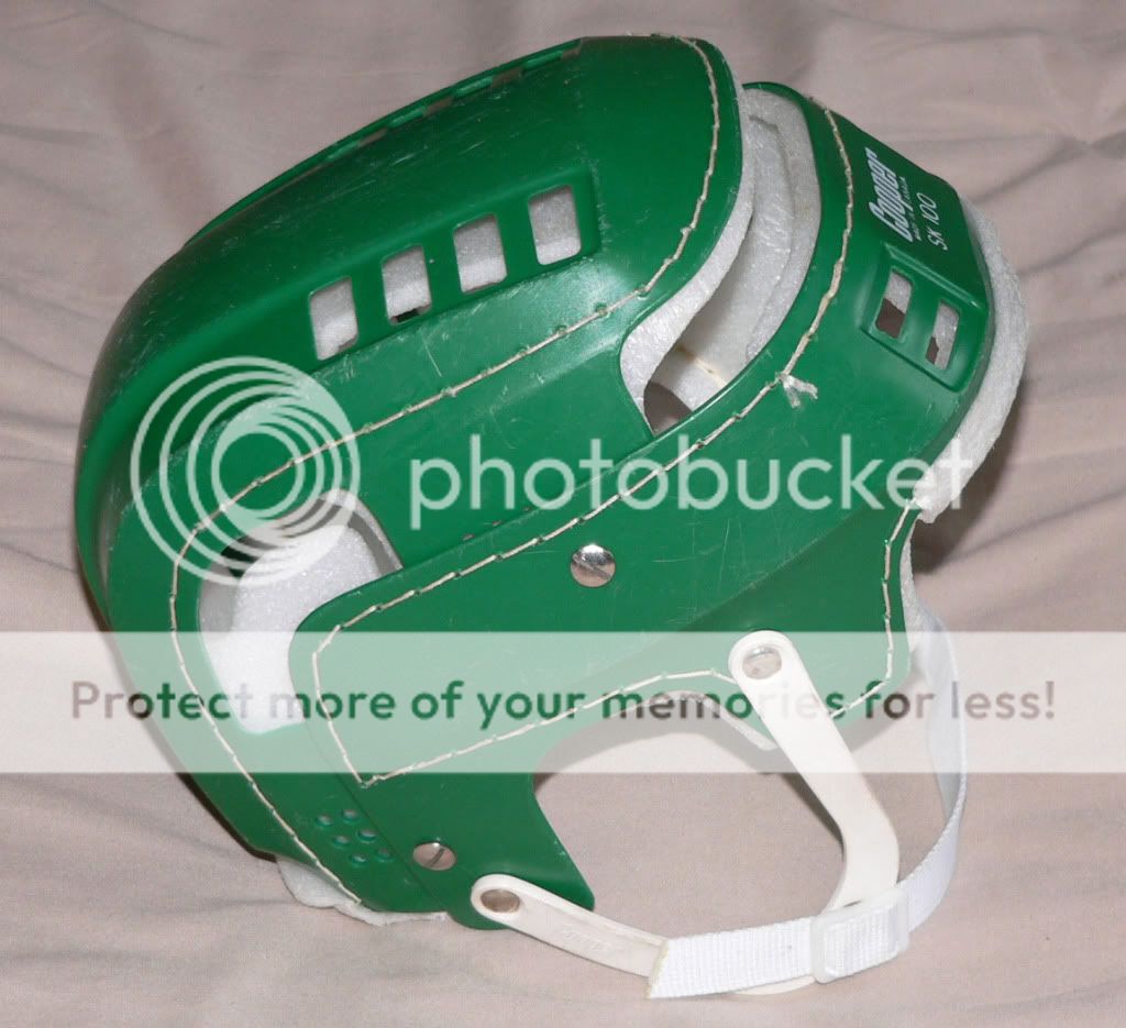 Vintage Cooper SK100 Senior GREEN stitched hockey hurling helmet SK 100 ...