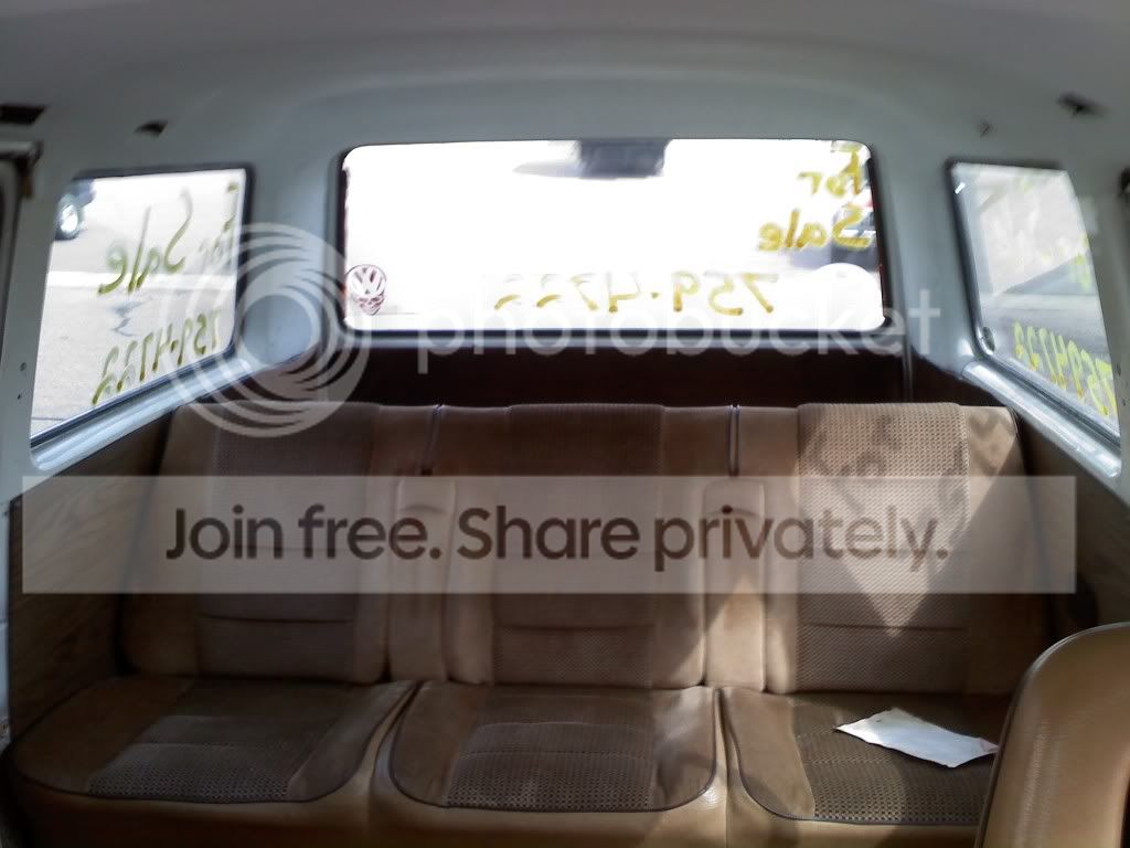 FS: 1983 VW Vanagon gl. charcoal metallic tinted windows custom etching ...